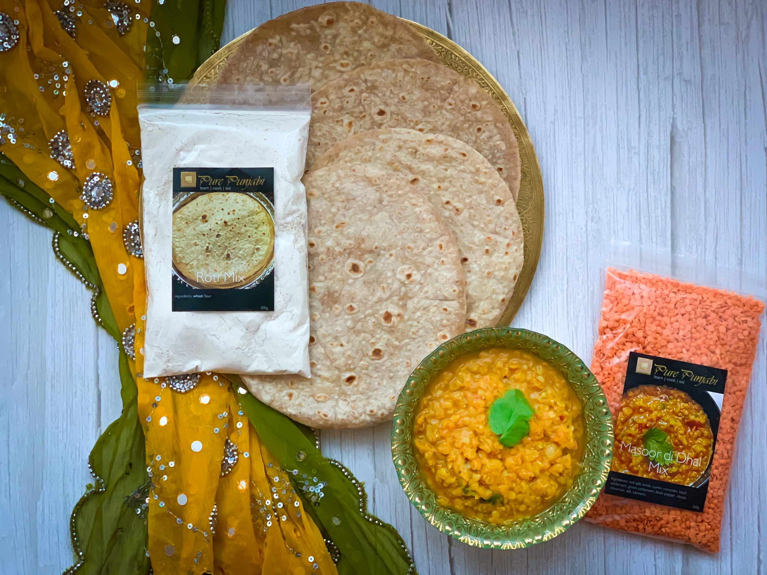 Masoor di Dhal & Roti Dinner Kit – Pure Punjabi